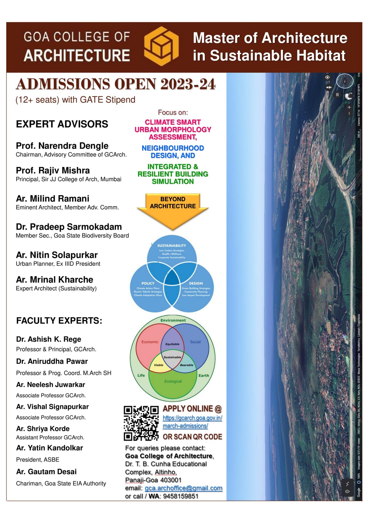 M. Arch Admissions – Goa College of Architecture